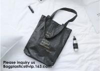 China Washable TYVEK Kraft Paper Shopping Bag Shoulder Handbag DuPont Paper Tote Bag With Cotton Linen Lining for sale