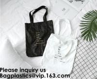 China Washable TYVEK Kraft Paper Shopping Bag Shoulder Handbag DuPont Paper Tote Bag With Cotton Linen Lining for sale