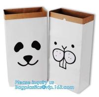 China le sac en papier bag, Kraft Paper Storage Linen Bag Kids Toys Clothing Organizer Basket Nursery Home Decor for sale