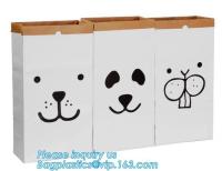 China le sac en papier bag, Kraft Paper Storage Linen Bag Kids Toys Clothing Organizer Basket Nursery Home Decor for sale