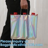 China Holographic Rainbow Handbag Reusable Bags, Gym Sports Security Travel Beach Lunch Box Restaurant Takeouts for sale