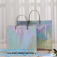 China Holographic Rainbow Handbag Reusable Bags, Gym Sports Security Travel Beach Lunch Box Restaurant Takeouts for sale