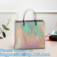 China Holographic Rainbow Handbag Reusable Bags, Gym Sports Security Travel Beach Lunch Box Restaurant Takeouts for sale