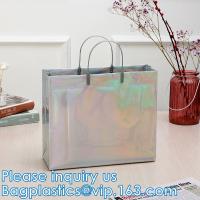 China Holographic Rainbow Handbag Reusable Bags, Gym Sports Security Travel Beach Lunch Box Restaurant Takeouts for sale