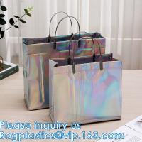 China Holographic Rainbow Handbag Reusable Bags, Gym Sports Security Travel Beach Lunch Box Restaurant Takeouts for sale