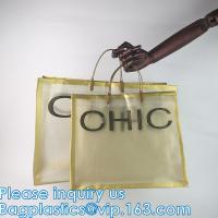 China Gift Bag, Promotional Clear Transparent PP Shopping Bag Hard Plastic Bag, Pp Tote Bag, Square Bottom for sale