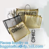 China Gift Bag, Promotional Clear Transparent PP Shopping Bag Hard Plastic Bag, Pp Tote Bag, Square Bottom for sale