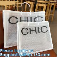 China Gift Bag, Promotional Clear Transparent PP Shopping Bag Hard Plastic Bag, Pp Tote Bag, Square Bottom for sale