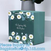 China Kraft Paper Bags Square Bags, Thick Paper Bag With Window For Wedding, Party, Birthday, Shopping, Flower Bags for sale