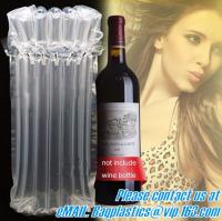 China Inflated Wine Bottle Protector Bags, Sleeves Glass Travel Transport, Air Filled Column, Leakproof Cushioning for sale