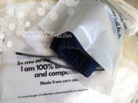 China Compostable Mylar Zip Bags, apparel Zip Lock Bag, Biodegradable Corn starch PLA Bag With customized Logo for sale
