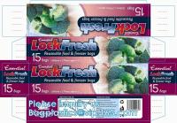 China Lock Fresh, Seal Fresh, Slider Zipper Bags, Freezer Bags, Food Grip Seal, Enssential Housewares, Tramontina for sale
