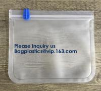 China PEVA, Silicone, Reusable Storage Resealable Freezer Food Bags, Leak Proof Zip lockk Airtight lunch Container for sale
