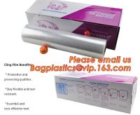 China Biodegradable Food Wrap, PE PVC Cling Film, PLA Cling Wrap With Slide Cutter, Alu Foil Roll, Parchment for sale