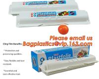 China Biodegradable Food Wrap, PE PVC Cling Film, PLA Cling Wrap With Slide Cutter, Alu Foil Roll, Parchment for sale