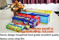 China Biodegradable Food Wrap, PE PVC Cling Film, PLA Cling Wrap With Slide Cutter, Alu Foil Roll, Parchment for sale