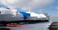 China Heavy-Duty POF Boat Shrink Wrap Film, Central Fold Film, Colored Printed Protective Heat Shrinkable Film for sale
