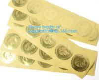 China Die Cut Foil stamping, Waterproof Vinyl PVC Custom Logo Sticker Label, matte finish, PP label, PET sticker for sale