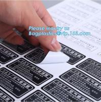 China Die Cut Foil stamping, Waterproof Vinyl PVC Custom Logo Sticker Label, matte finish, PP label, PET sticker for sale