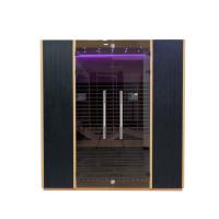China Luxury 4 Person Home Infrared Sauna with Low EMF Carbon Heaters 220V for sale