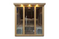 China Indoor 4 Person Far Infrared Sauna Room Hemlock Wood 220V Muscle Recovery for sale