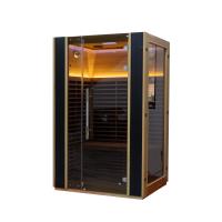 China Indoor Far Infrared Low EMF Sauna Room 4 Person Red Cedar Hemlock 6kw for sale