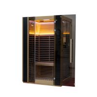 China Indoor Far Infrared Low EMF Sauna Room 4 Person Red Cedar Hemlock 6kw for sale