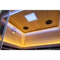 China Indoor Far Infrared Low EMF Sauna Room 4 Person Red Cedar Hemlock 6kw for sale