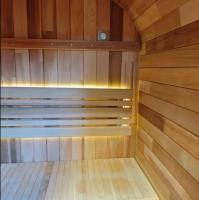 China 4-Person Red Cedar Traditional Steam Sauna Room with 6kw Electric Stove for sale