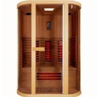China Full Spectrum Infrared Sauna Room 2 Person Red Light Far Near Middle Hemlock Wood for sale