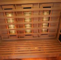 China Luxury Full Spectrum Infrared Sauna Room 2-Person 1800W Hemlock Wood Private Therapy for sale