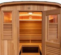 China 2-Person Far Infrared Sauna Room Hemlock Wood 8mm Tempered Glass Home Use for sale