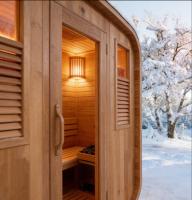 China 2-Person Far Infrared Sauna Room Hemlock Wood 8mm Tempered Glass Home Use for sale