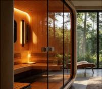 China Customizable Interior Sauna House Hemlock Cube Sauna Room for sale