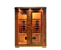 China Custom 2 Person Far Infrared Sauna Room Hemlock Wood Full Spectrum Carbon Heating 60°C for sale