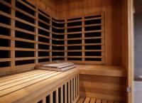 China 2-Person Hemlock Wood Dry Infrared Home Sauna 1800W Full Spectrum Far-Heat for sale