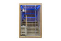 China Modern 2 Person Hemlock Wood Sauna with Harvia Electric Heater 130x120x200cm for sale