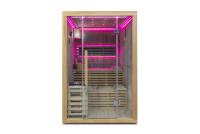 China Modern 2 Person Hemlock Wood Sauna with Harvia Electric Heater 130x120x200cm for sale