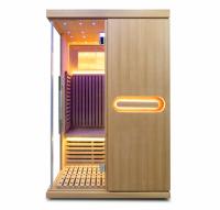 China 2 Person Far Infrared Dry Sauna Room 120x130x200cm Hemlock Wood WiFi Control Panel 1800W for sale