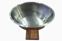 China Oval Red Cedar Ice Bath Bucket Cold Plunge Tub 2405W Chiller WiFi Control for sale