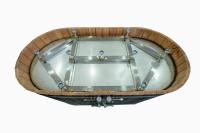China Red Cedar Wooden Ice Bath Barrel Tub with 1HP Chiller 110V 220V Cold Plunge Therapy for sale