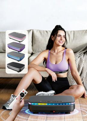 China Multi Color LED Vibrating Exercise Platform Remote Control Fat Burning Vibration Plate for sale