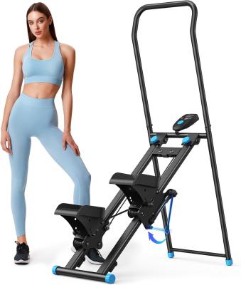 China Space Saving Home Stair Stepper With Handlebar Stepper Climber Exercise Machine for sale