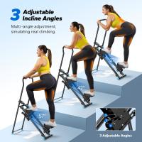 China Space Saving Home Stair Stepper With Handlebar Stepper Climber Exercise Machine for sale