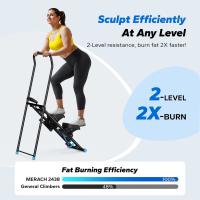 China Space Saving Home Stair Stepper With Handlebar Stepper Climber Exercise Machine for sale