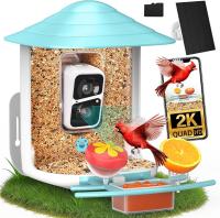 China Window Mounted Acrylic Visible Bird Feeder With Type C Interface And Way Audio Support for sale