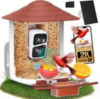 China Window Mounted Acrylic Visible Bird Feeder With Type C Interface And Way Audio Support for sale