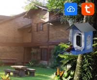 China Iron Smart Bird Feeder with 5MP Camera 2.5K Resolution PIR Motion Sensor 4000mAh Battery for sale
