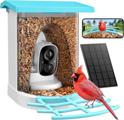 China AI Smart Bird Feeder Camera 5MP 2.5K Night Vision IP65 Waterproof 1.5L Capacity for sale