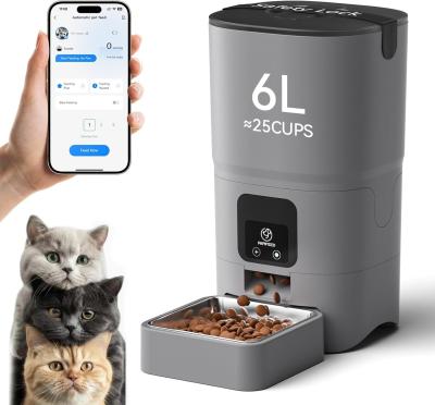China Smart Pet Feeder 5L Capacity WiFi App Remote Timed Feeding 2K Camera Privacy Protection for sale